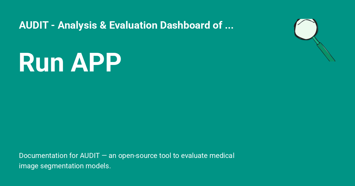 Run APP - AUDIT - Analysis & Evaluation Dashboard of Artificial ...